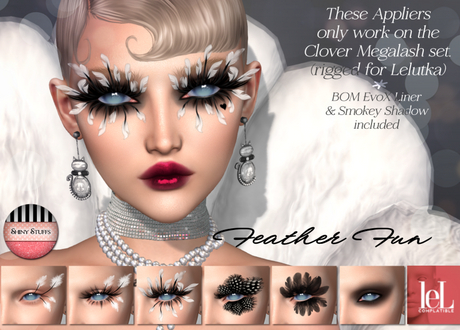 Second Life Marketplace - ~Shiny Stuffs~ Lelutka Feather Fun Megalash Appliers